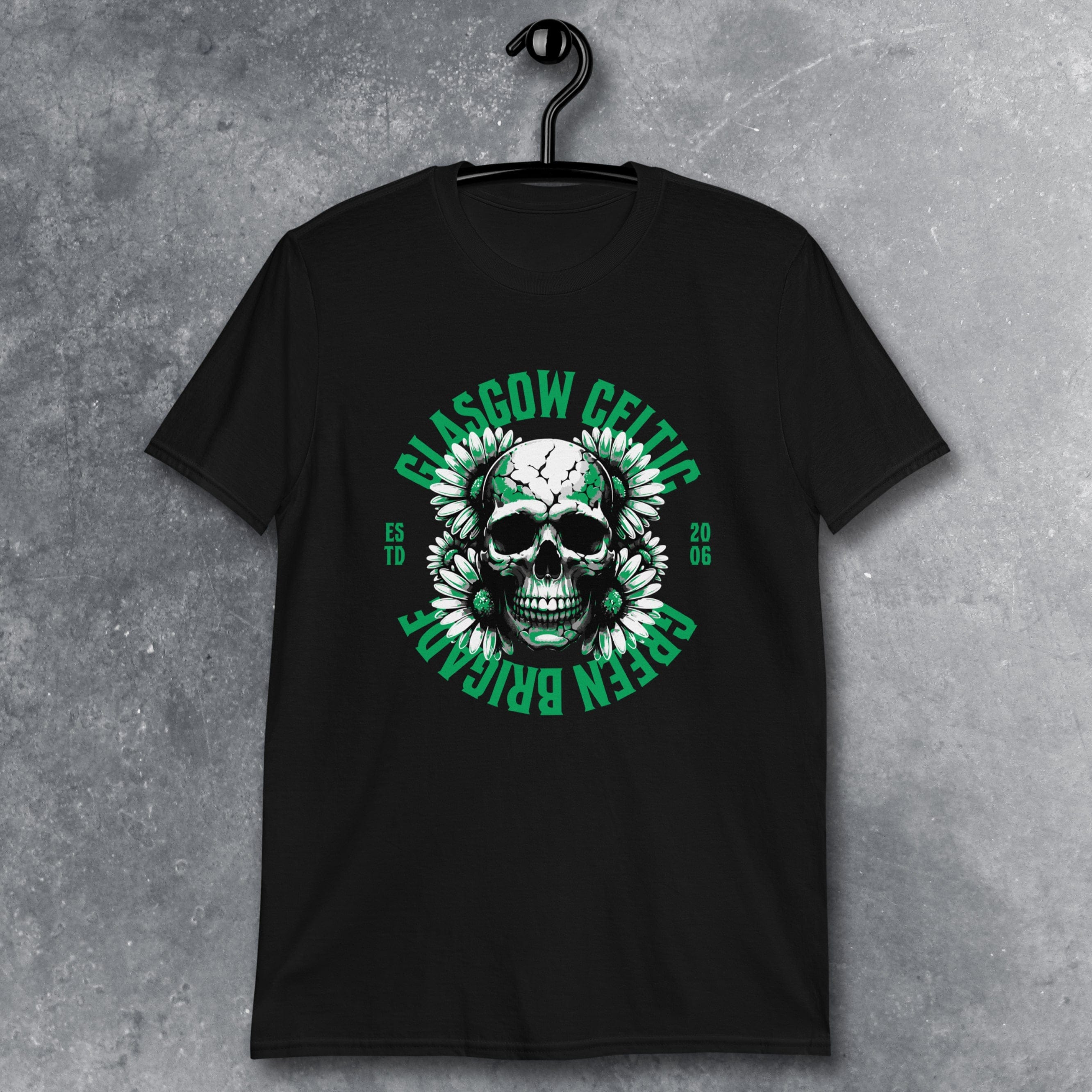Women's Celtic FC Green Brigade Skull T-Shirt | Celtic Supporter Merch ...
