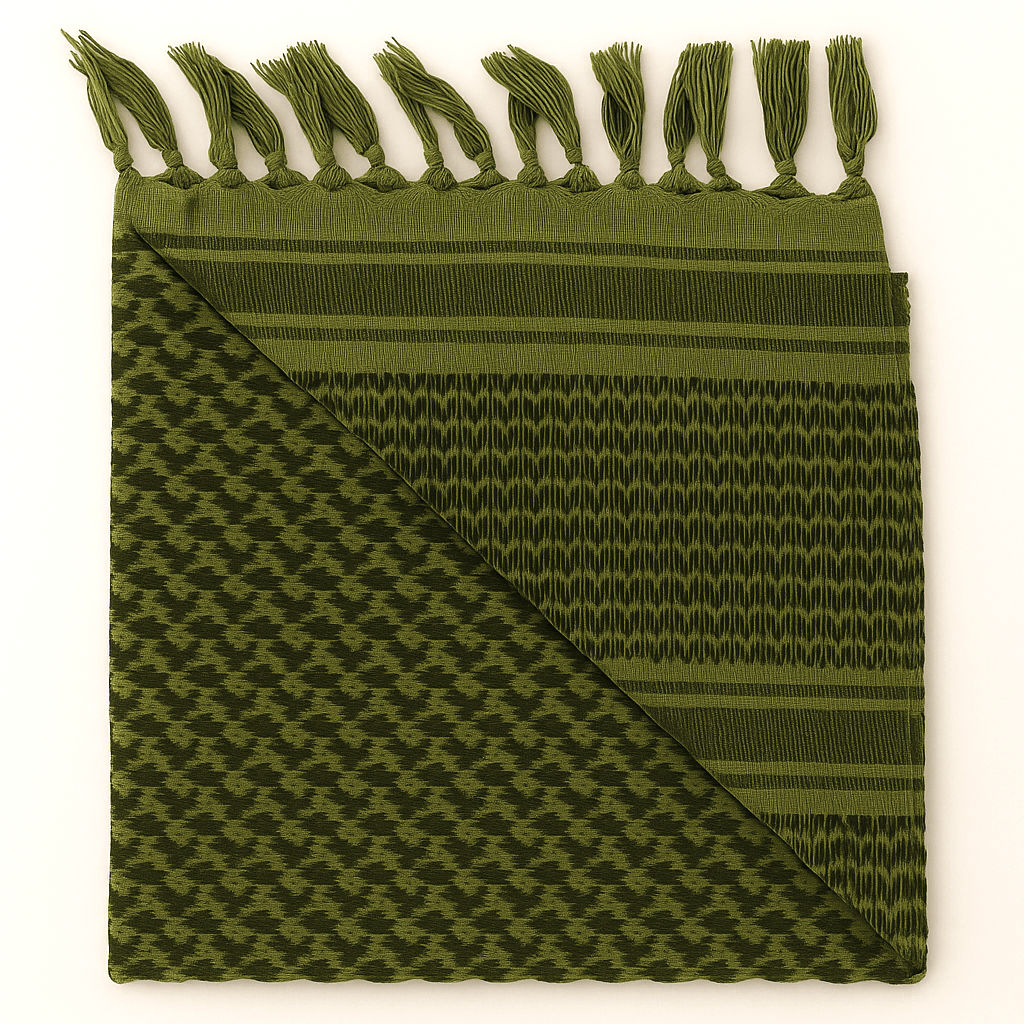 Olive Green Cotton Keffiyeh Scarf | Palestine Support Shawl – Eirin Apparel